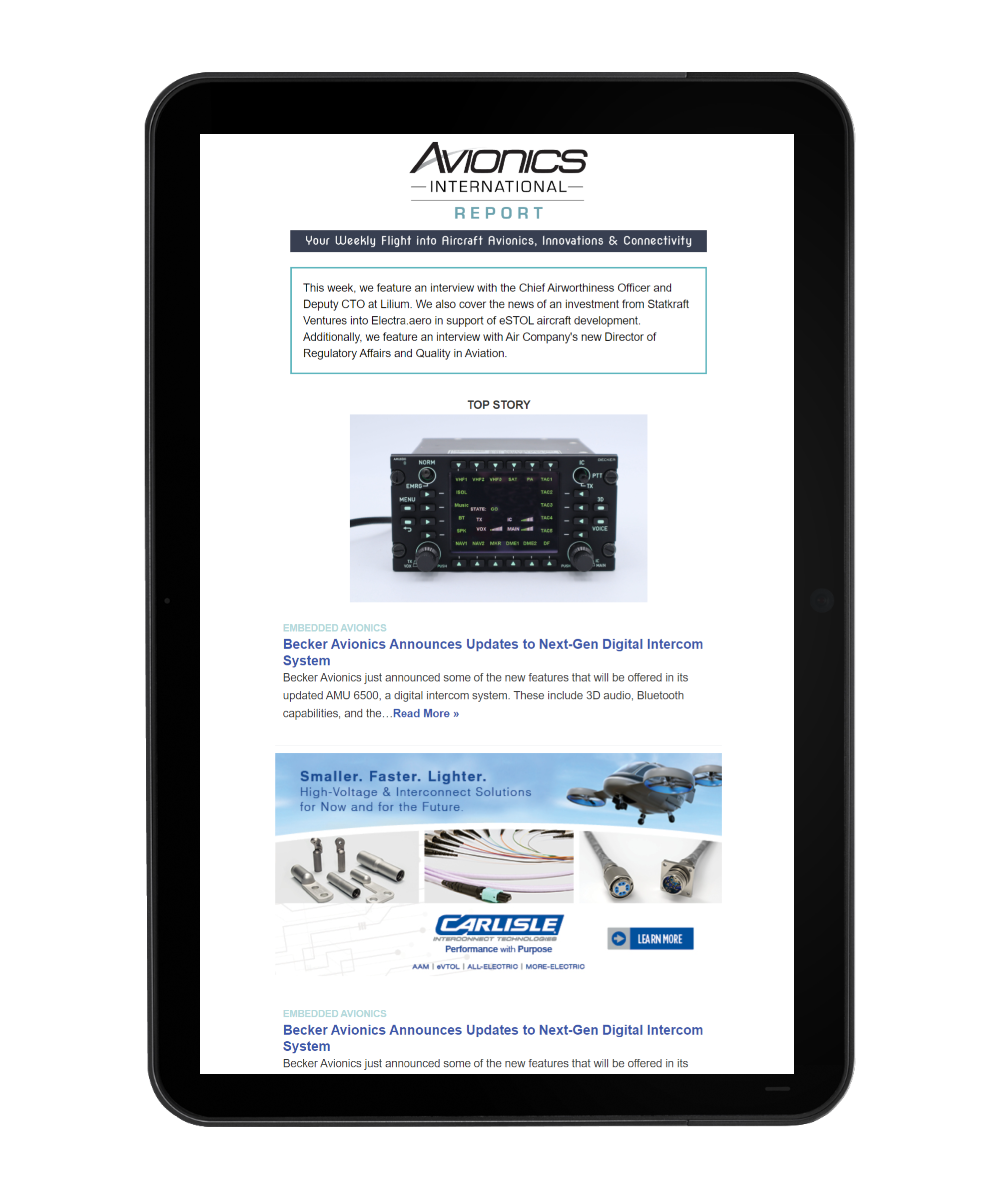 Subscribe to Avionics International Report Newsletter - Avionics ...
